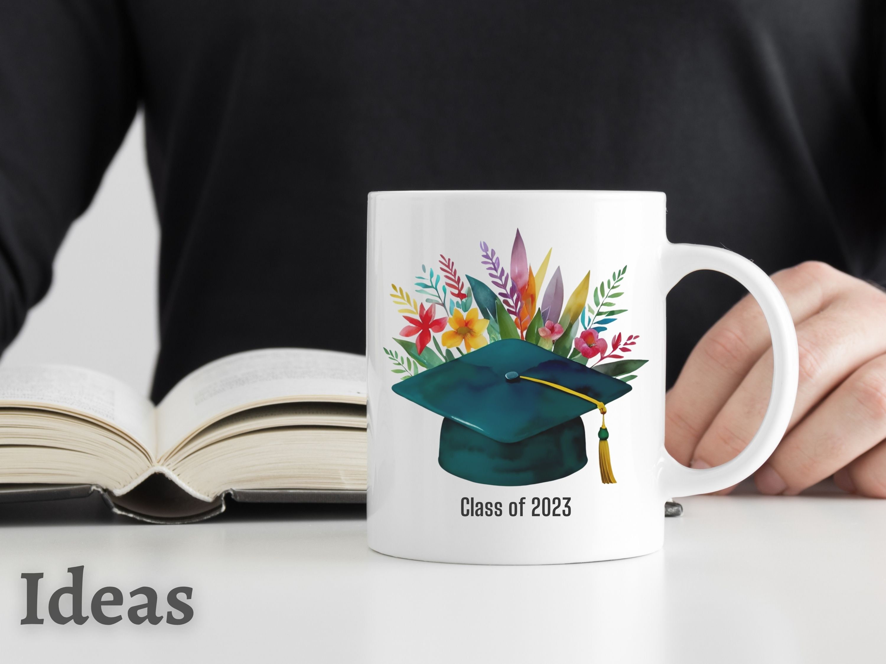 Graduation SVG and PNG Graduation Cap Flowers Instant Download for ...