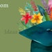 Graduation SVG and PNG Graduation Cap Flowers Instant Download for ...