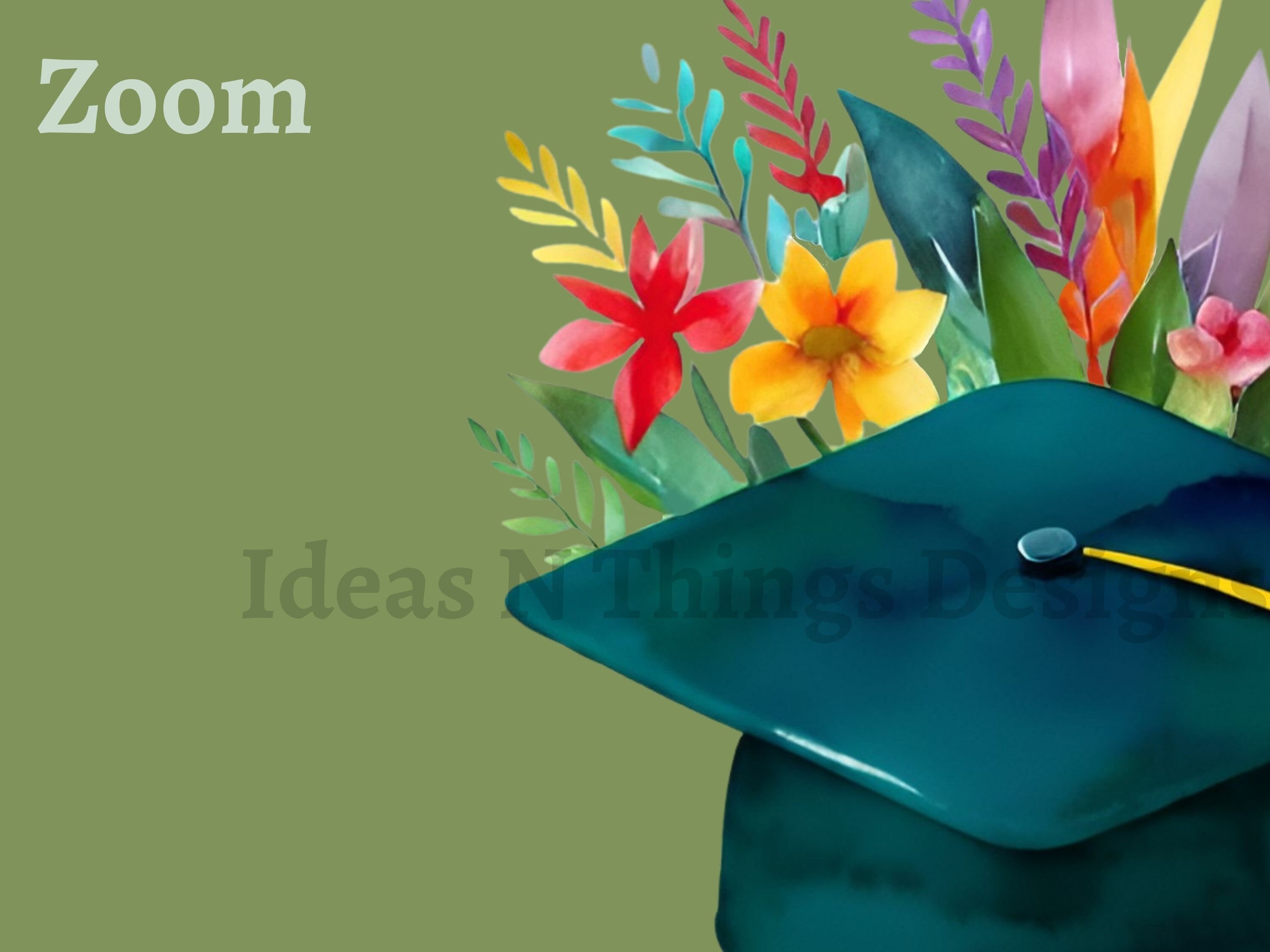 Graduation SVG and PNG Graduation Cap Flowers Instant Download for ...