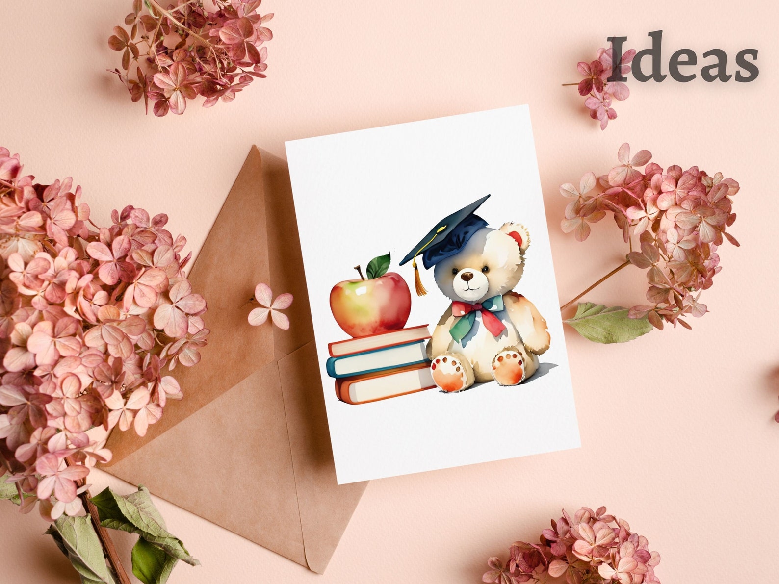 Graduation SVG and PNG Teddy Bear Cap Books Instant Download for ...