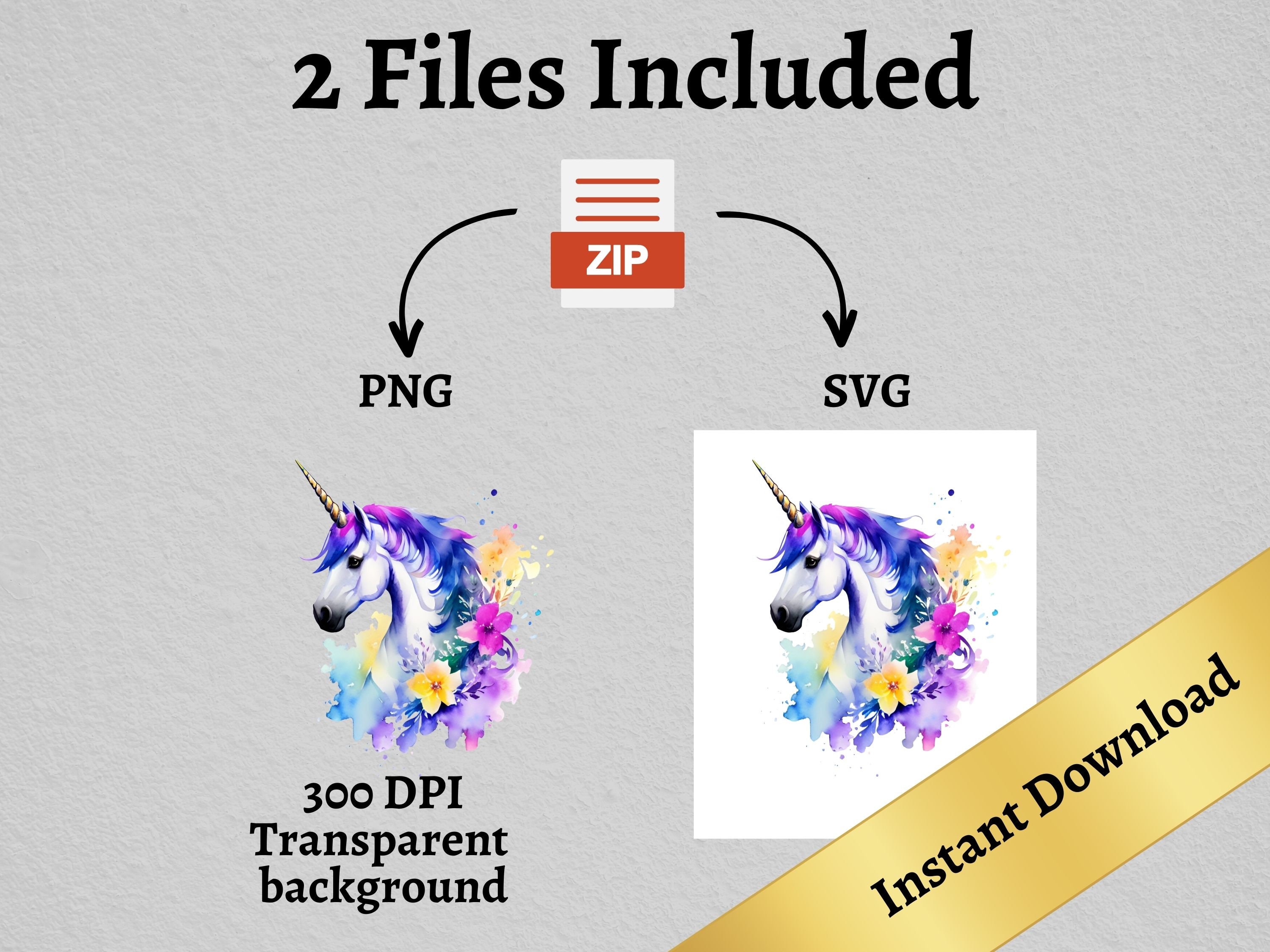 Unicorn SVG and PNG Instant Download for Unicorn Sticker Crafts ...