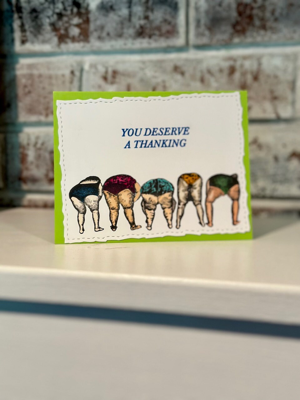 Funny Sass Old Lady Ass Thank You Card You Deserve A Thanking - Etsy