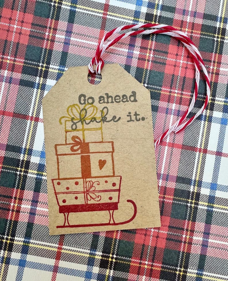 Funny Christmas Gift Tags: Sarcastic Holiday Labels, Kraft Cardstock ...