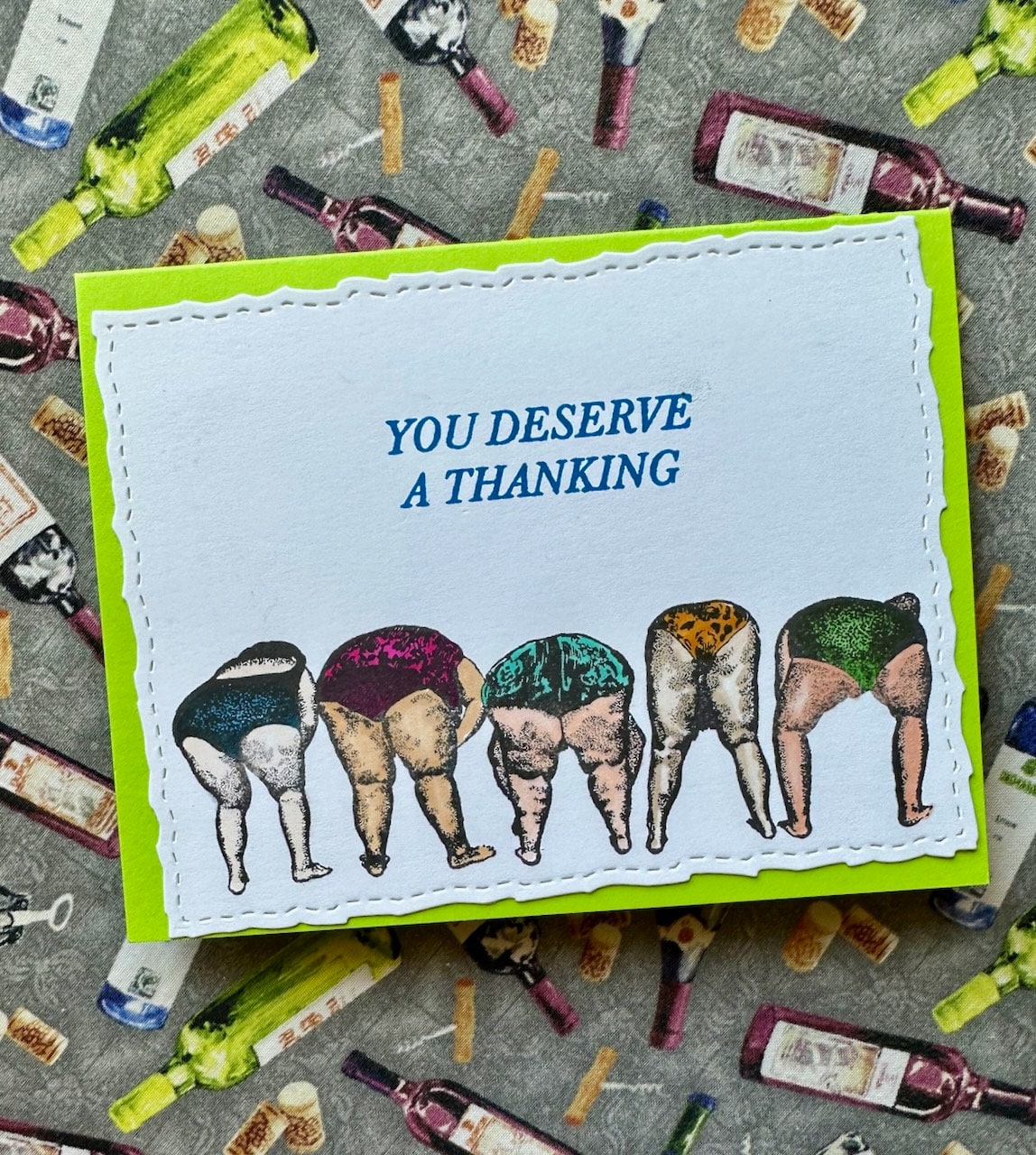 Funny Sass Old Lady Ass Thank You Card You Deserve A Thanking - Etsy