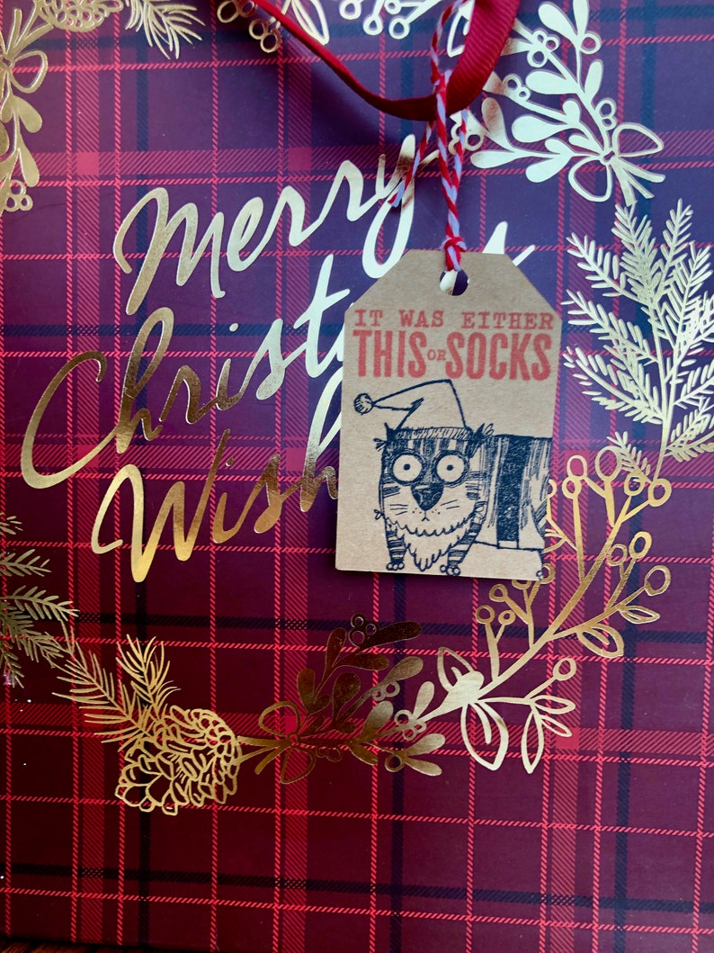 Dog and Cat Funny Christmas Gift Tags, Snarky Pet Christmas Tags, Use ...