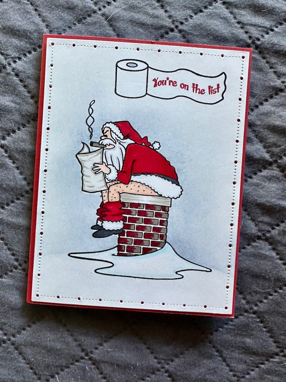 Shitting Santa Funny Christmas Poop Greeting Card - Etsy