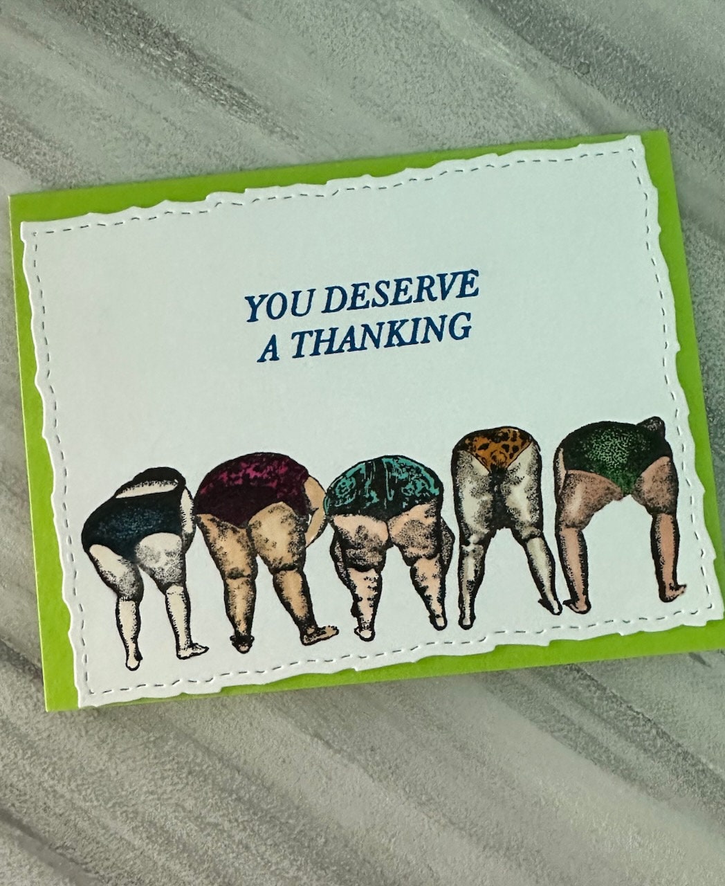 Funny Sass Old Lady Ass Thank You Card You Deserve A Thanking - Etsy