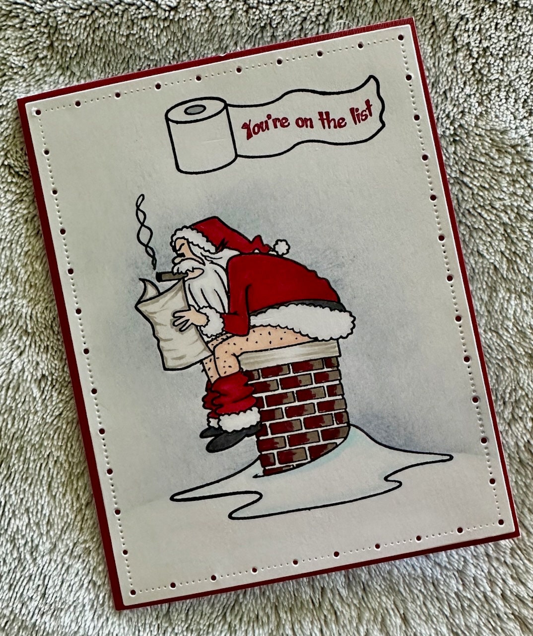 Shitting Santa Funny Christmas Poop Greeting Card - Etsy
