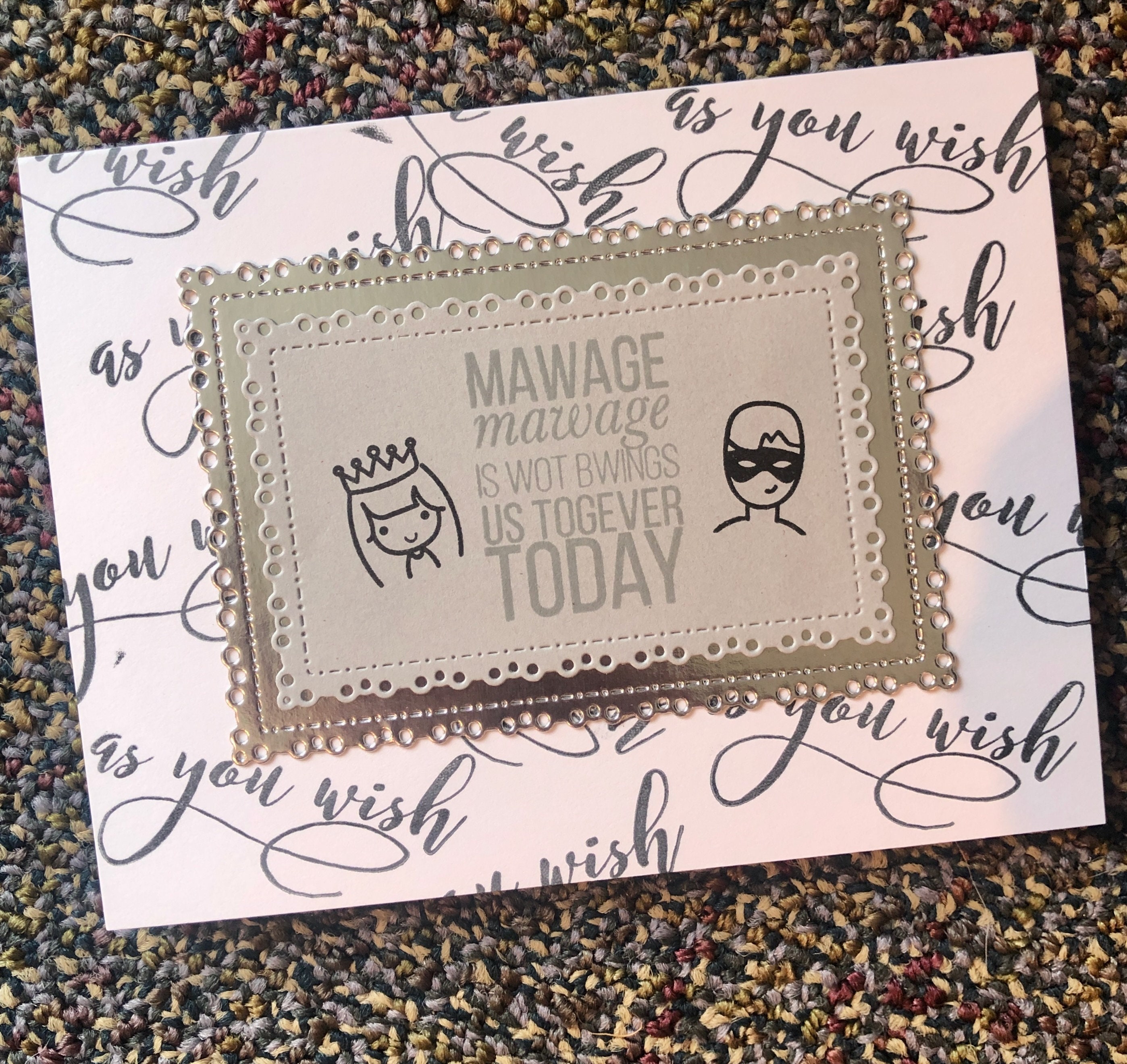 The Princess Bride Inspired Wedding Greeting Card Cult Movie Classic ...