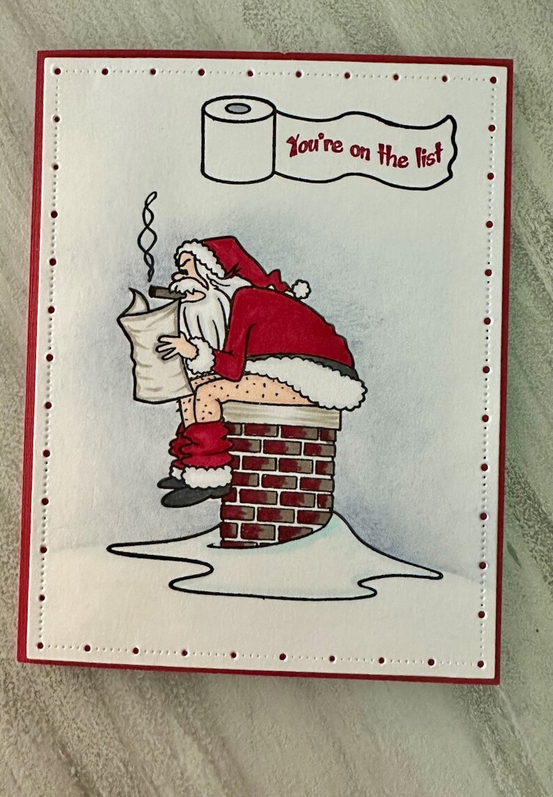 Shitting Santa Funny Christmas Poop Greeting Card - Etsy