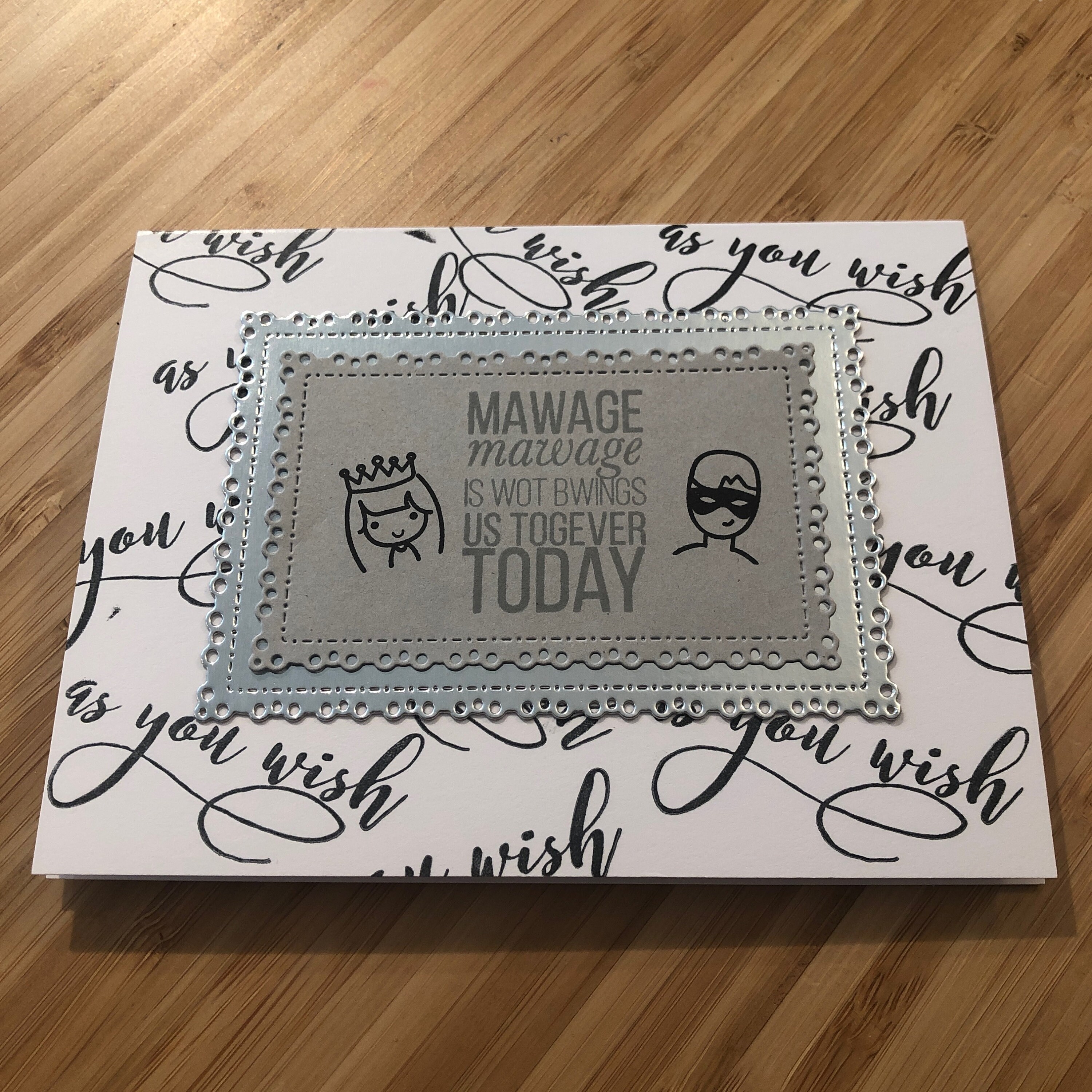 The Princess Bride Inspired Wedding Greeting Card; Cult Movie Classic ...