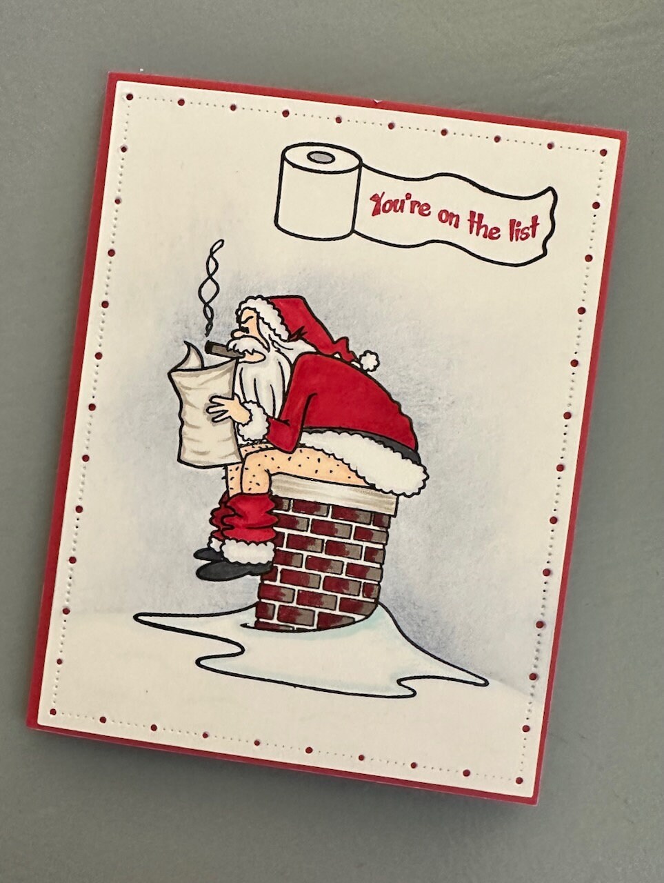 Shitting Santa Funny Christmas Poop Greeting Card - Etsy