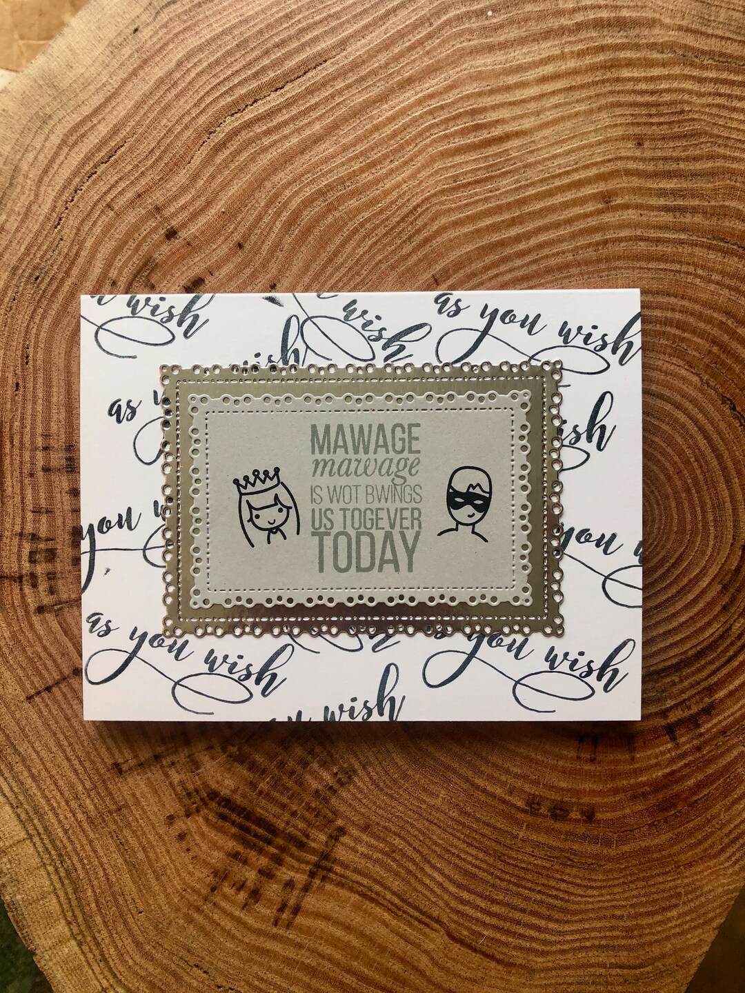 The Princess Bride Inspired Wedding Greeting Card; Cult Movie Classic ...