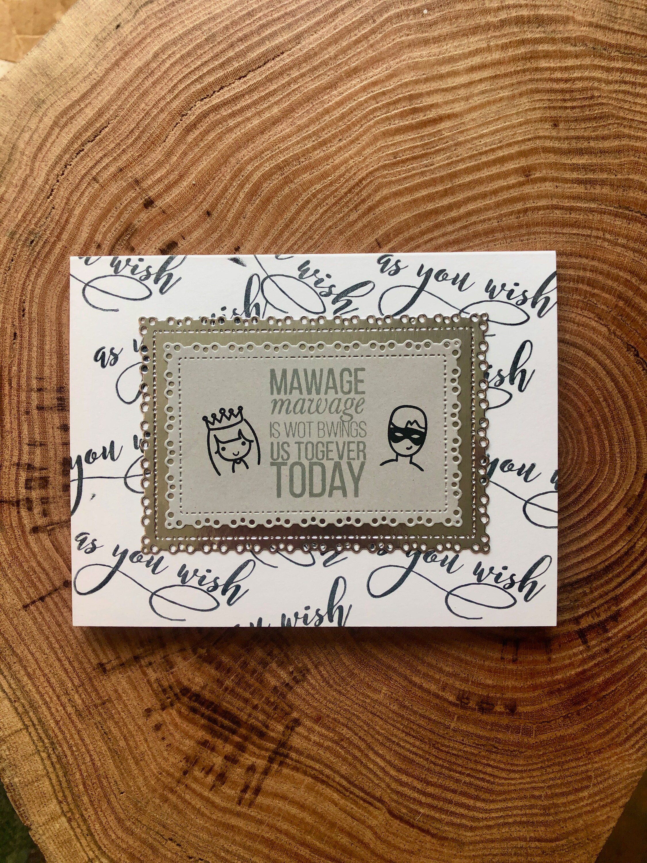 The Princess Bride Inspired Wedding Greeting Card; Cult Movie Classic ...