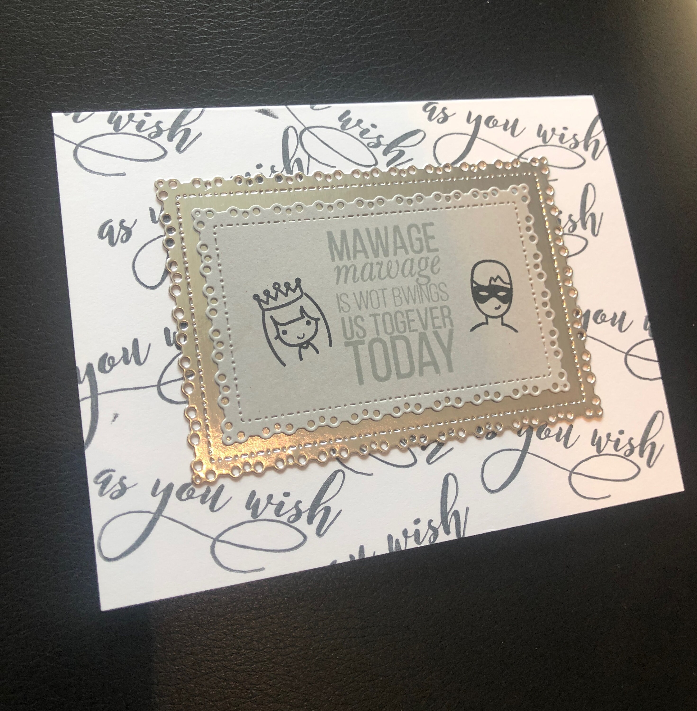 The Princess Bride Inspired Wedding Greeting Card; Cult Movie Classic ...
