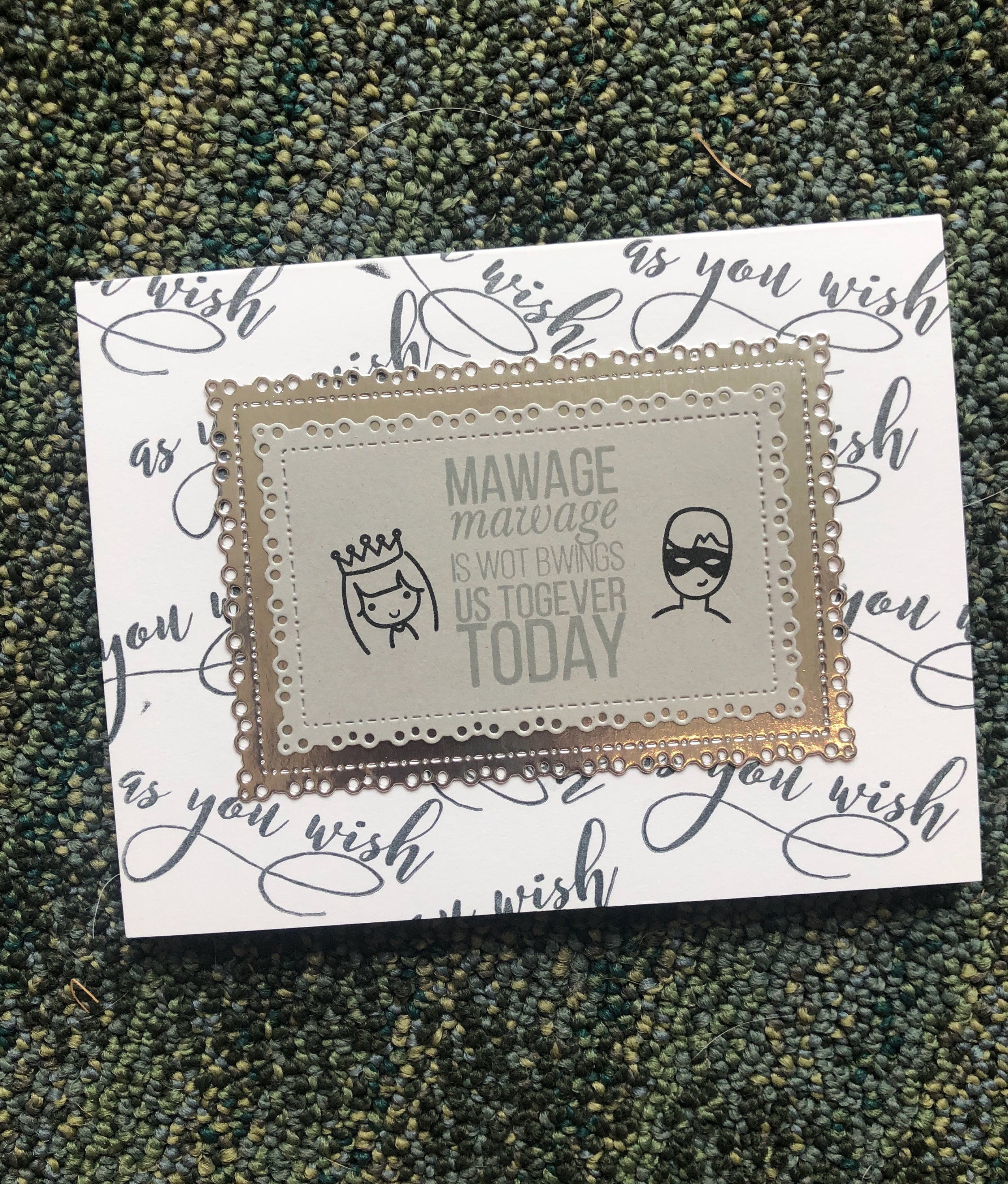 The Princess Bride Inspired Wedding Greeting Card Cult Movie Classic ...