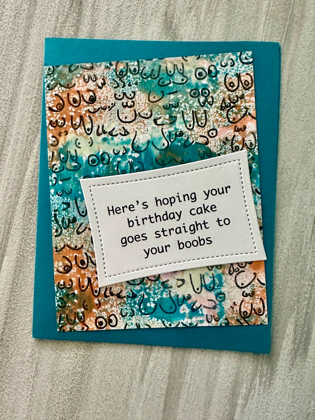 Funny Birthday Boob Cake Card Snark For All The Women In Your Life Etsy