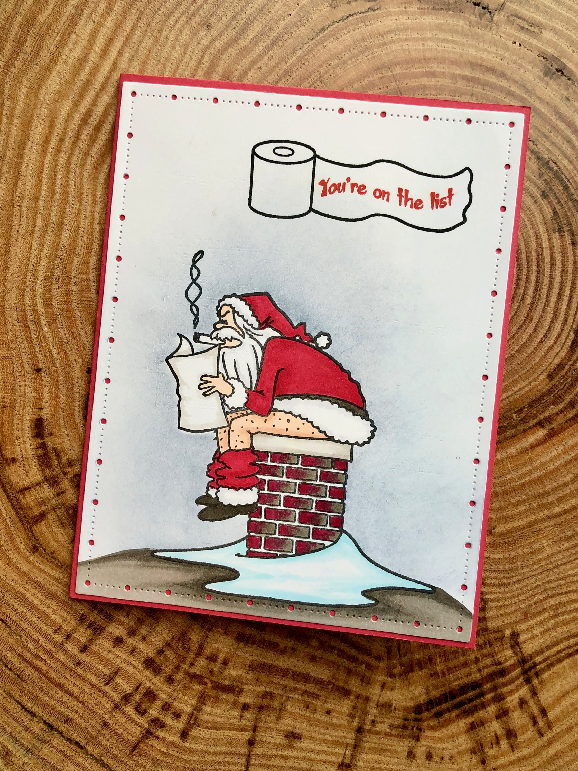 Shitting Santa Funny Christmas Poop Greeting Card - Etsy