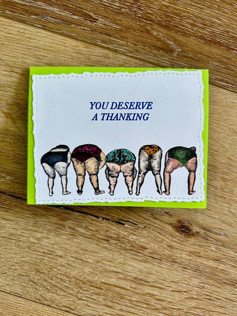 Funny Sass Old Lady Ass Thank You Card You Deserve A Thanking - Etsy