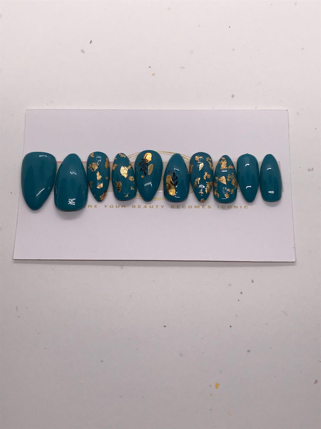 Short Stiletto Press Ons | Luxury Press Ons | Short Nails | Reusable Press Ons - Etsy