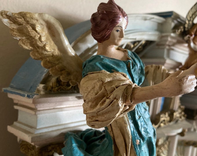 Vintage Italian Cartapesta Paper-mache ANGEL Christmas Ornament ...