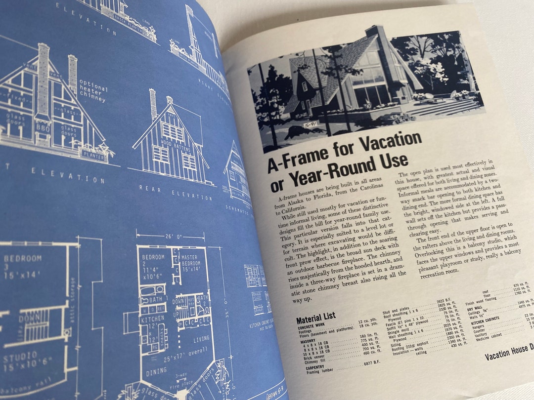 1970s Vacation Dream Homes by Andy Lang ©1975/mid Century House Plans ...
