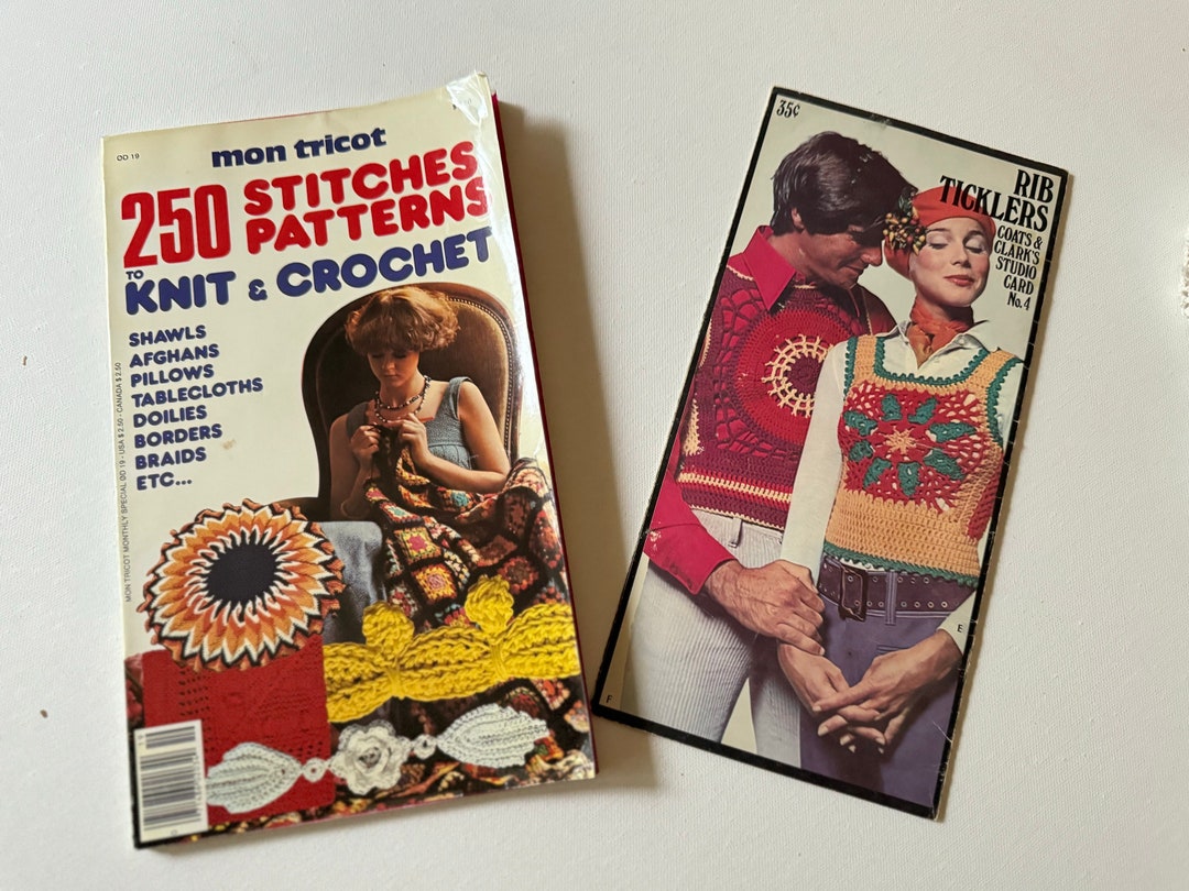1970s Knitting and Crochet Pattern Books/mon Tricot 250 Stitches ...