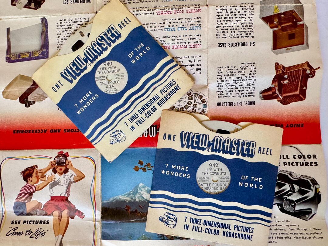 1950s Life With Cowboys View Master Reels 940 and 942/©1951 Sawyer's ...