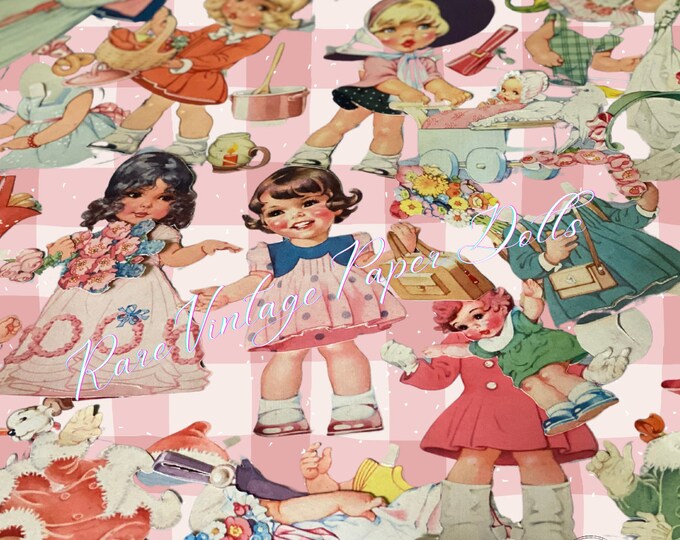 RARE Vintage Paper Doll Collection/originals/vintage Paper Dolls/paper ...