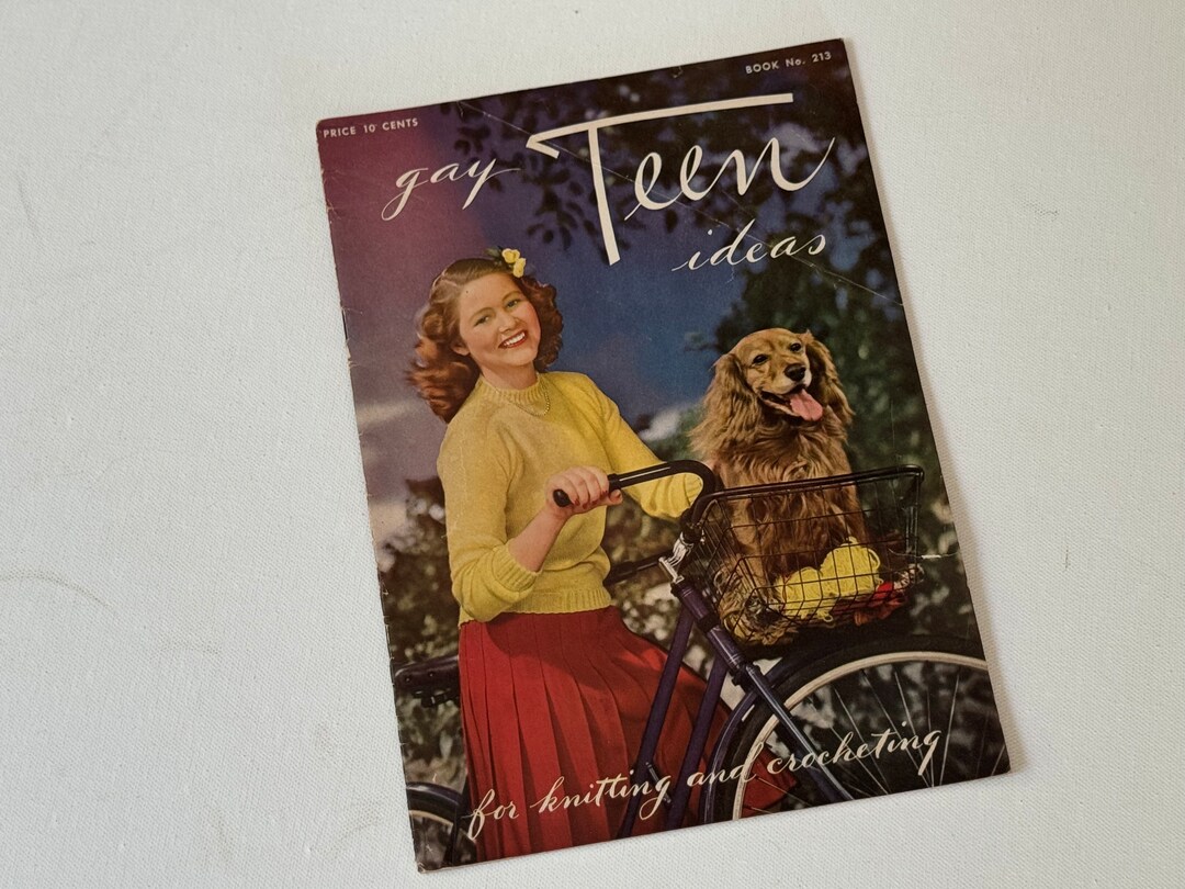 1940s Gay Teen Ideas for Knitting & Crocheting Magazine/©1944 the Spool ...