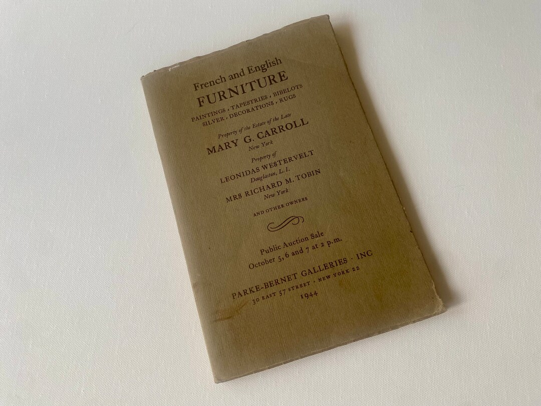 1944 Live Auction Catalog From Parke-bernet Galleries, New York ...