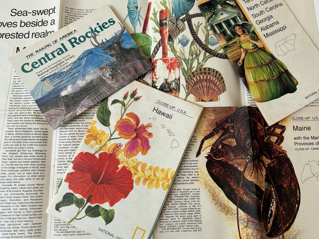 1970s Maps Lot of 4 National Geographic Fold Out Maps- Central Rockies ...