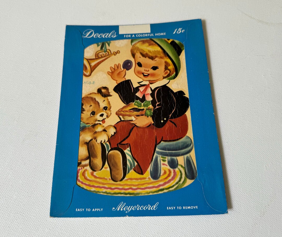 Vintage 1930s-40s Meyercord Decal #408e/little Jack Horner Nursery ...