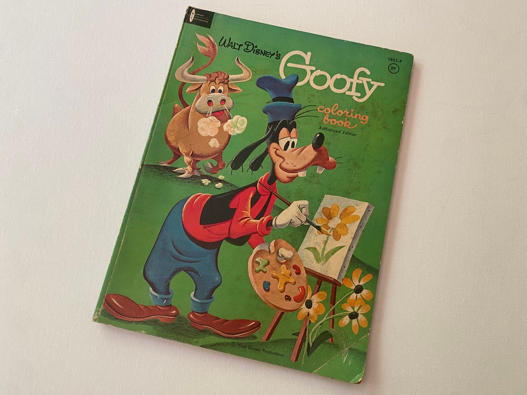 1960s Goofy Coloring Book ©1962 Walt Disney Productions/vintage ...