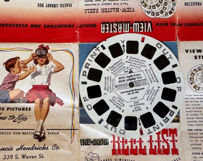 Nasa's Apollo Project Moon Landing 1969 View Master Reel B6631/vintage ...