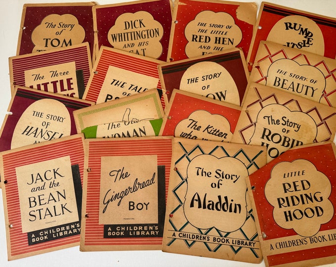 Vintage A Children's Book Library Story Book Pages/bound With a ...