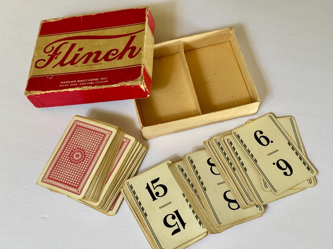 Vintage Flinch Game, Original Box, 150 Cards/vintage Card Game/numbers ...