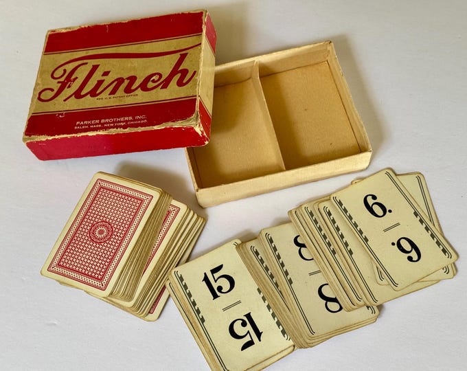 Vintage Flinch Game, Original Box, 150 Cards/vintage Card Game/numbers ...