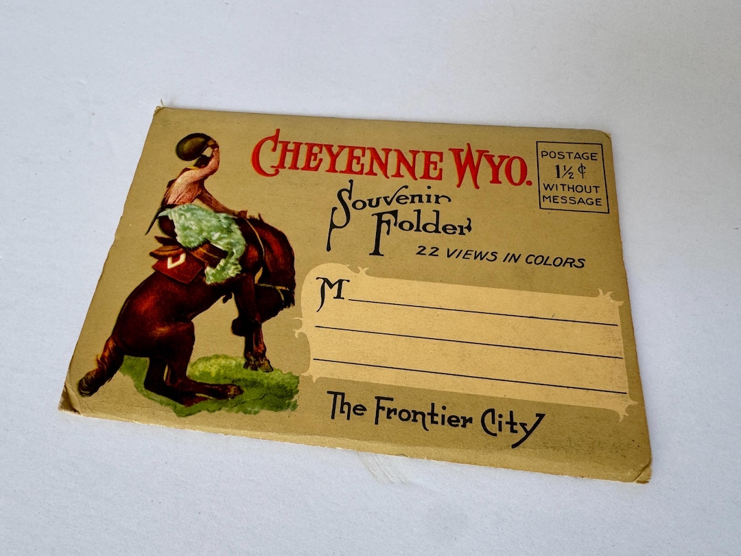 1930s Cheyenne Wyoming Souvenir Folder/11 Fold Out Pages With 22 Images ...