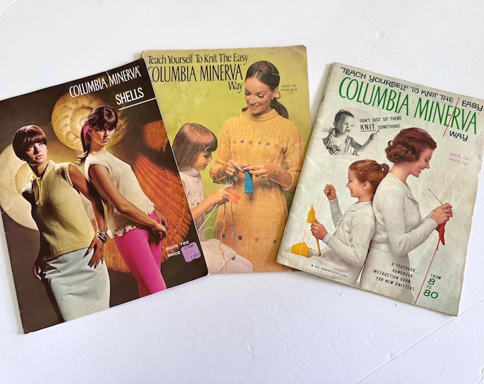1960s Knitting Books: Columbia Minerva Teach Yourself How to Knit, Lot ...