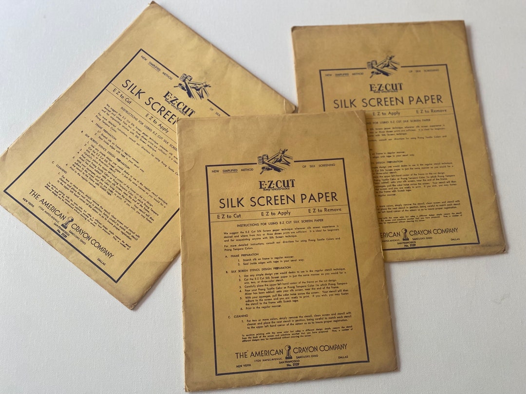 Vintage E-z-cut Silk Screen Paper by the American Crayon Company ...