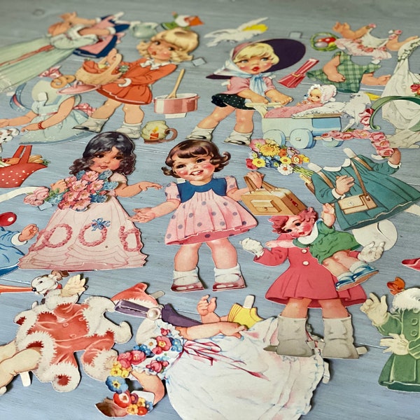 Vintage Paper Dolls - Etsy