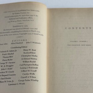 1930s the Colophon New Series, Summer 1935 Number 1 Volume 1/A Book ...
