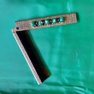 Vintage Folding Compact Comb/textured Gold Toned Folding Comb With ...