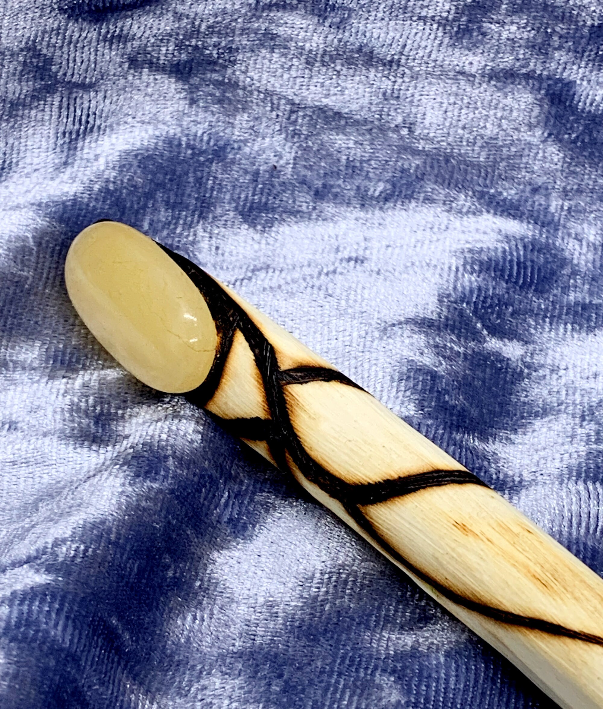 Snake Wand, Hand Craved Wand Made From Maple Wood Branch, Wicca ...