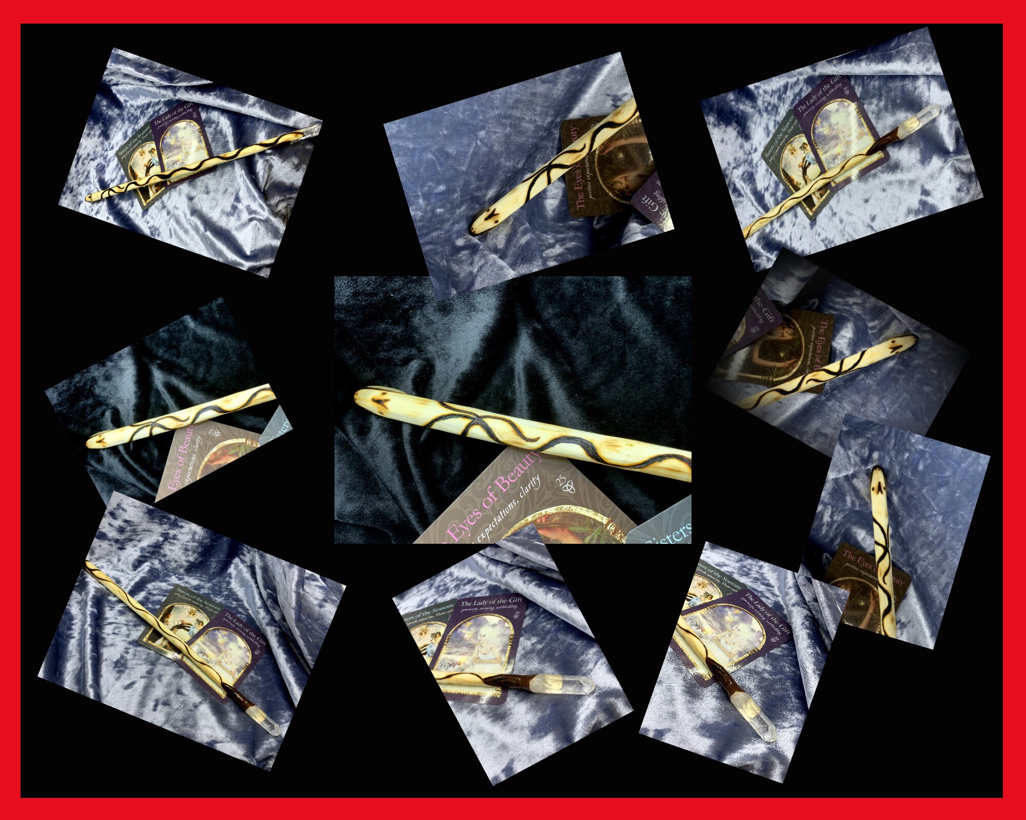 Snake Wand, Hand Craved Wand Made From Maple Wood Branch, Wicca ...