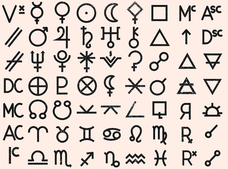 Astrology Icons Space Icons Zodiac Icons Planet Icons Planet Glyphs ...