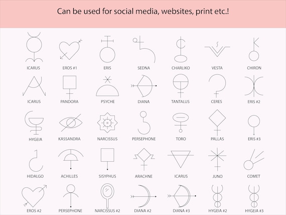 Asteroid Symbols Asteroid Symbols Etsy