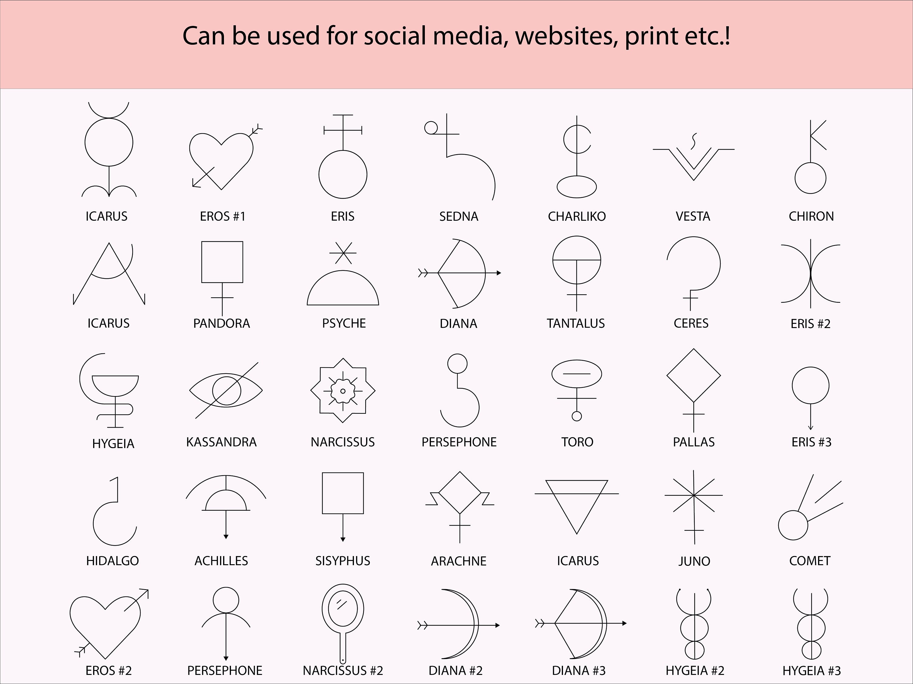 Asteroid Symbols Astrology