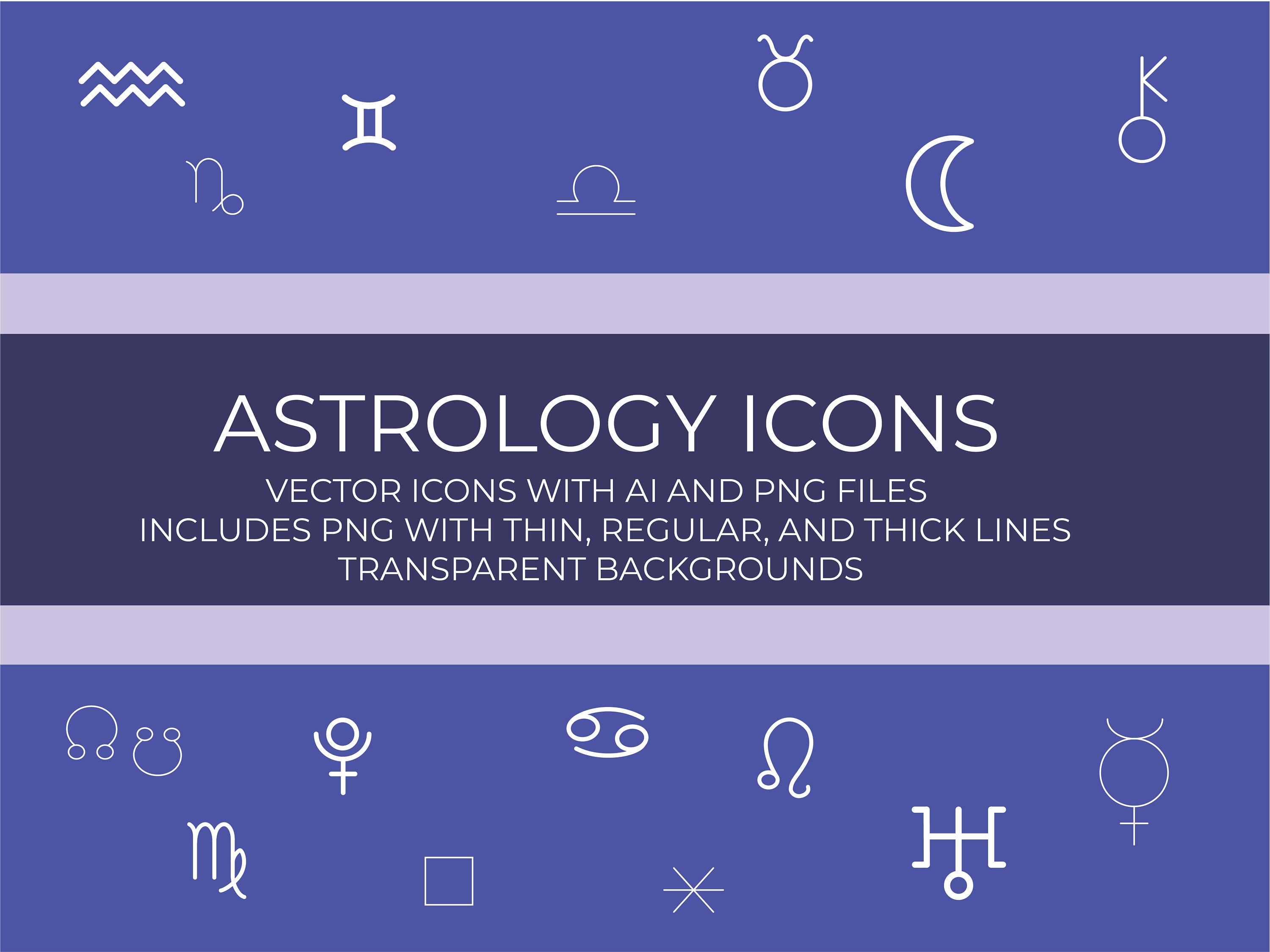 astrology icons adjustable stroke astrology glyphs planet glyphs planet ...